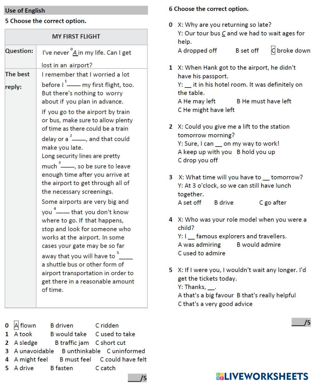 Focus 3 Unit 3 Final Test | Live Worksheets