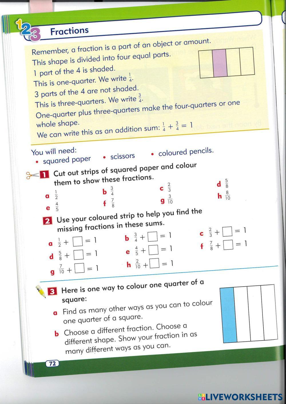 Fractions | Live Worksheets