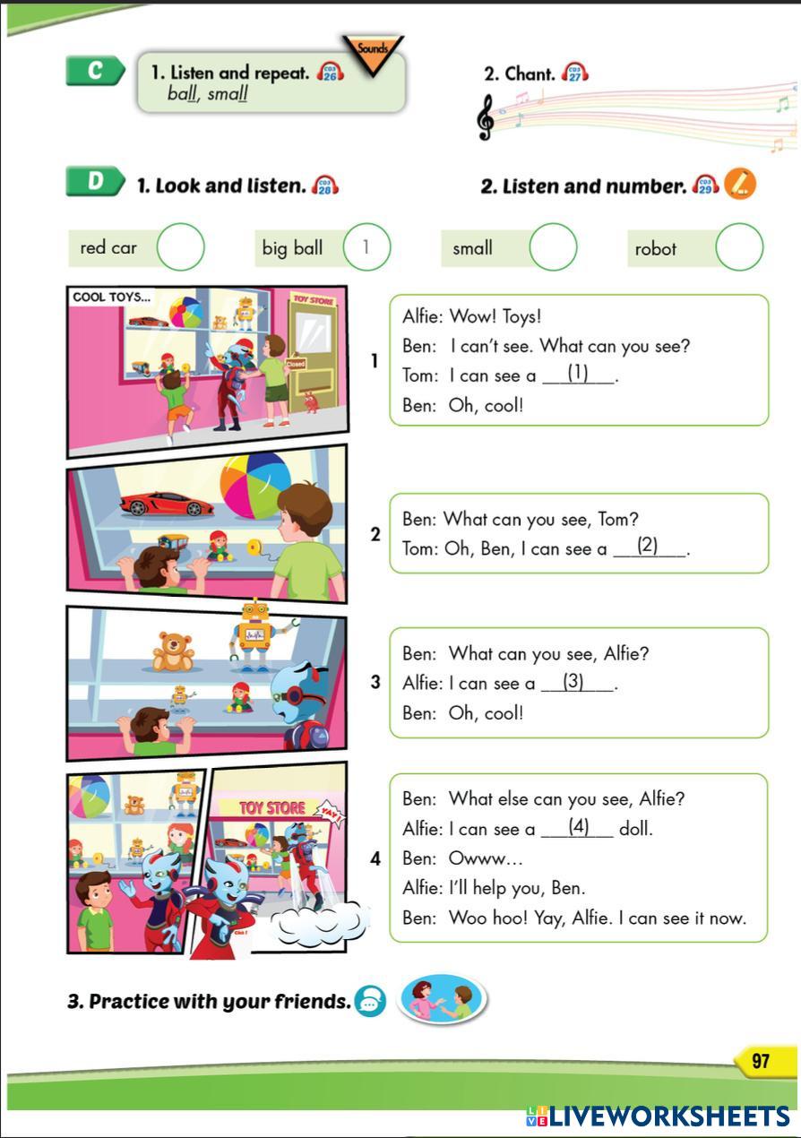 ILST Grade 3 Unit 7 Lesson 1: Toys | Live Worksheets