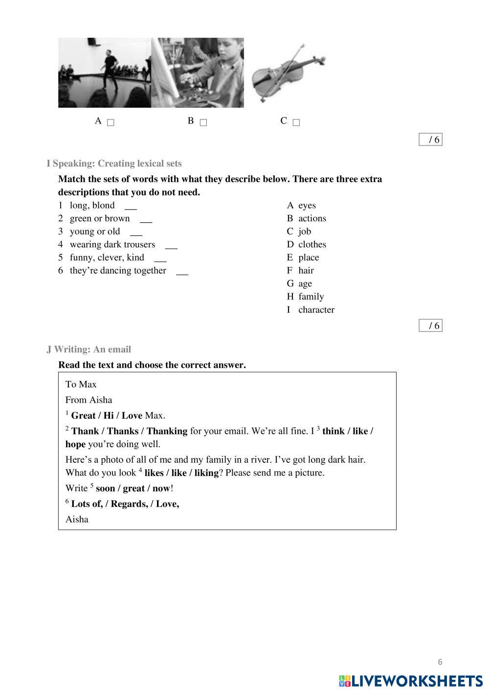 Life vision Ele… | Free Interactive Worksheets | 7600316