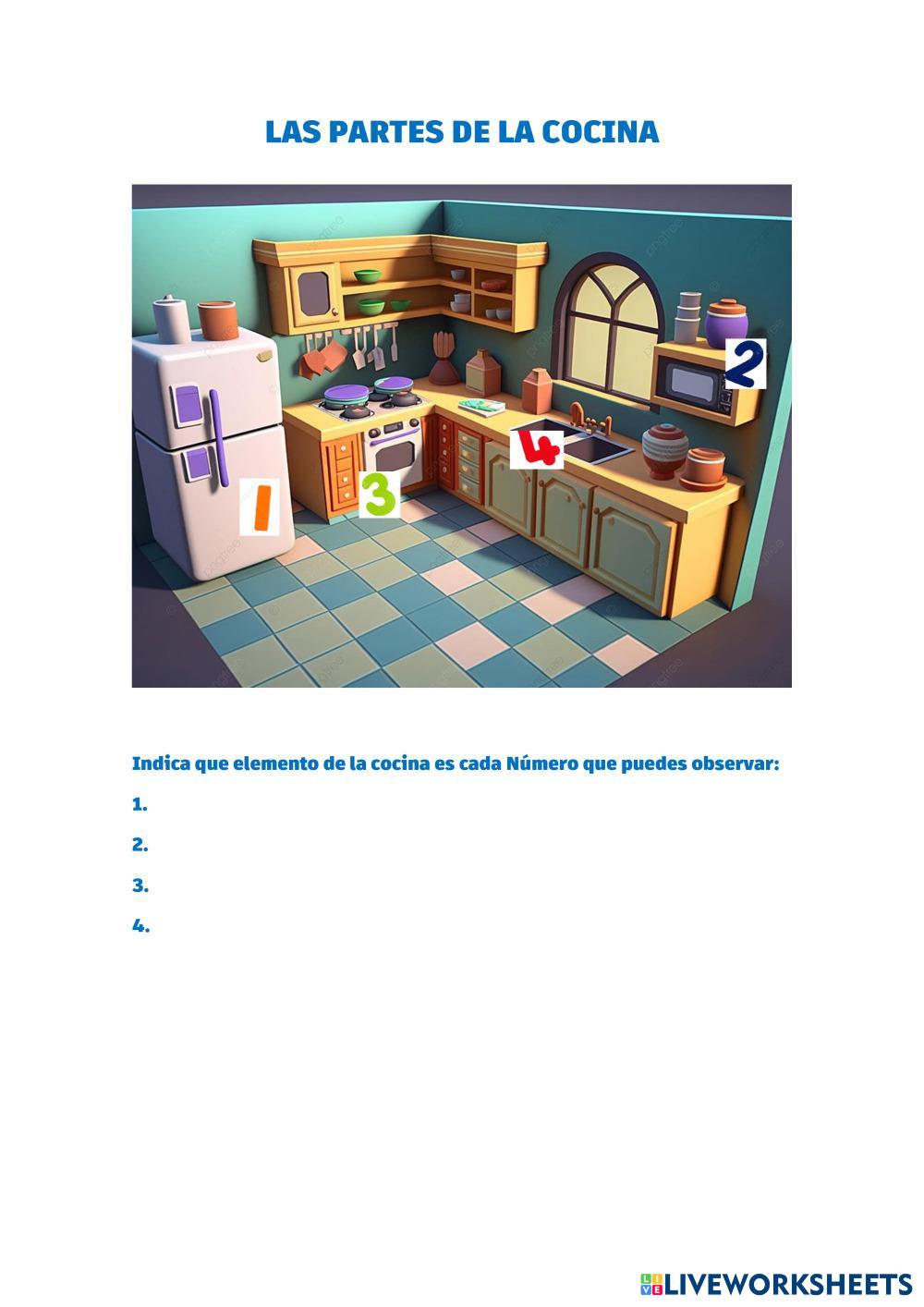 Las Partes de la Cocina | Live Worksheets
