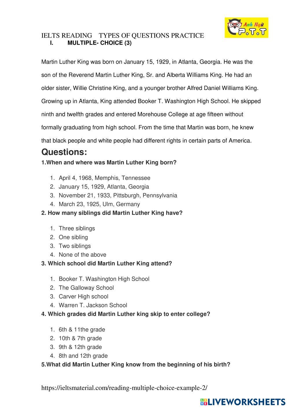 7603651 | IELTS READING- MULTIPLE CHOICE 3 | Pham Thu