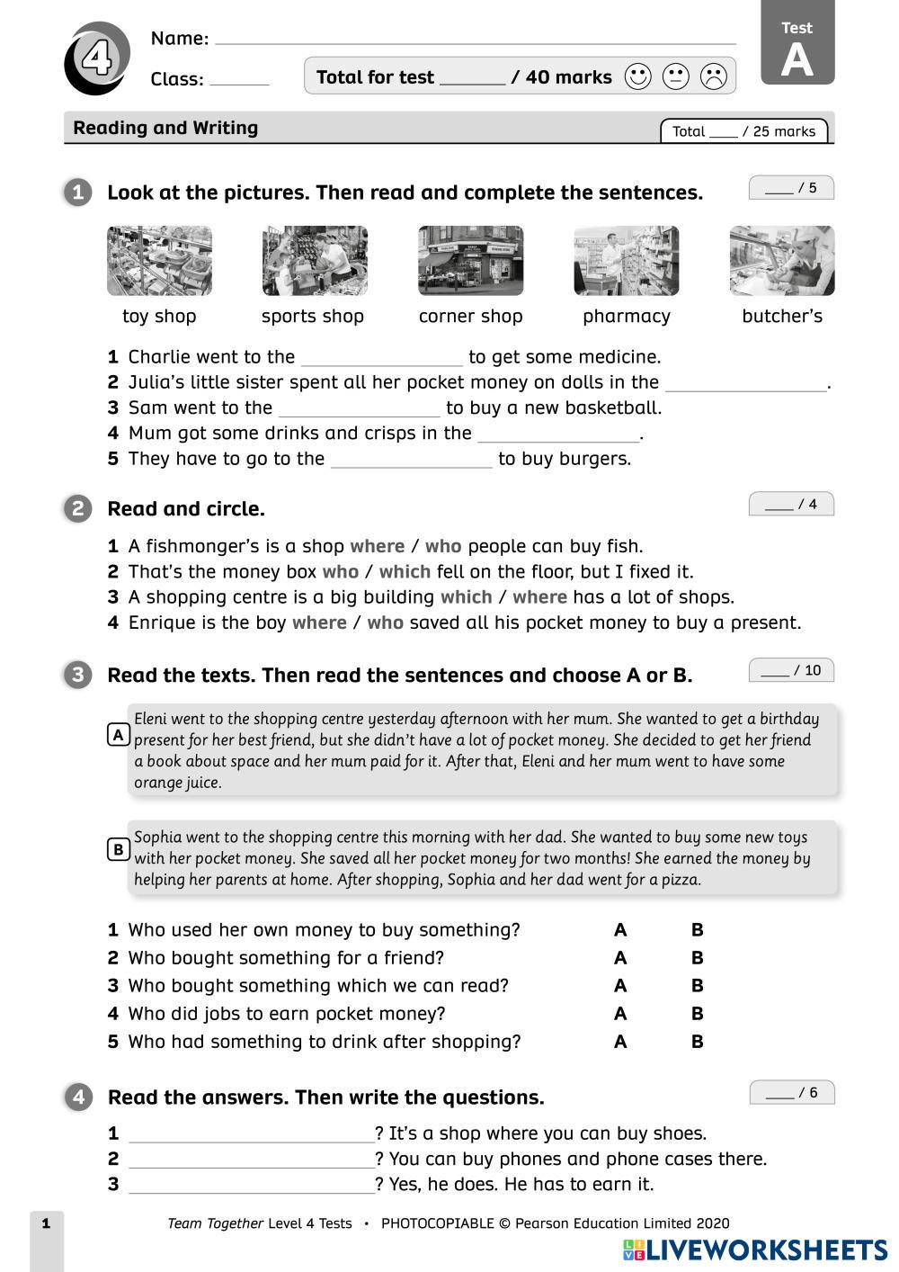 Team together 4 | Free Interactive Worksheets | 7604111