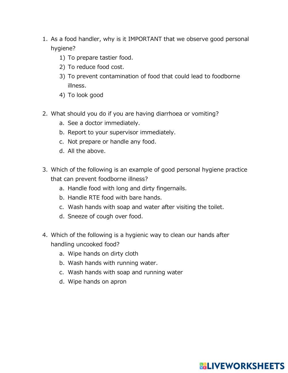 Food Safety level 1 ver.3 7604487 | Rachel Isabelle Lim