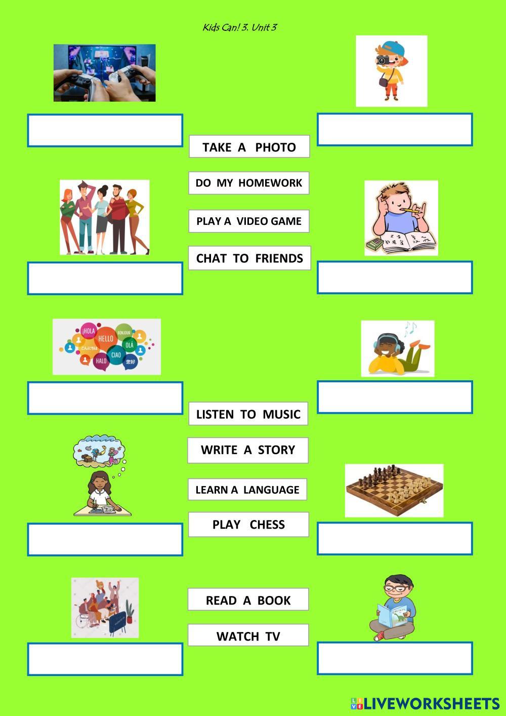 Kids Can!3. Un… | Free Interactive Worksheets | 7609016