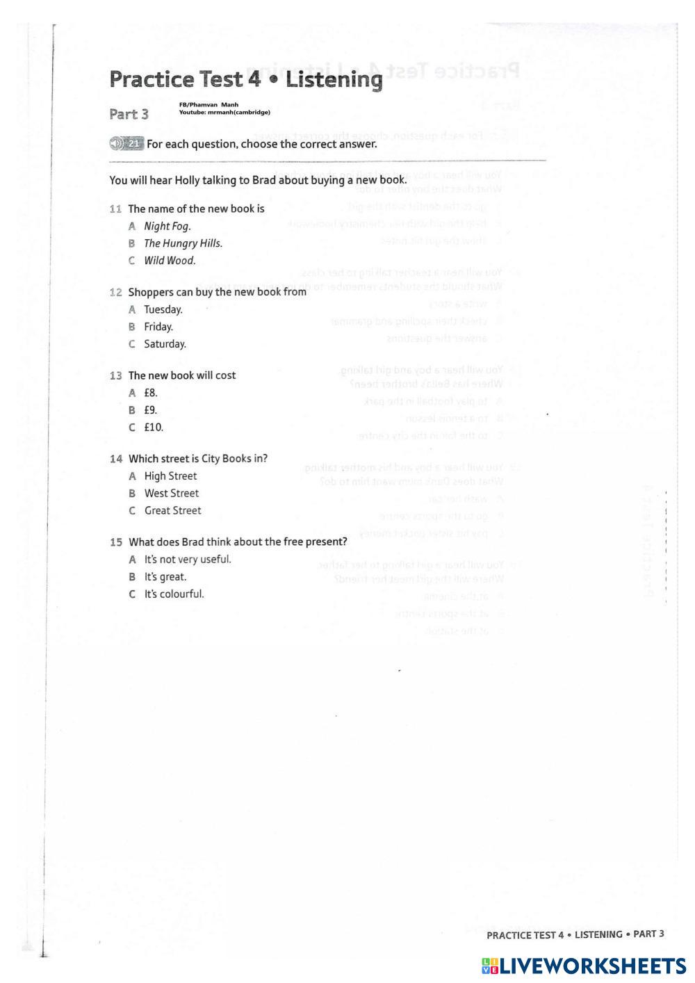 KOF_Listening_T… | Free Interactive Worksheets | 7609278