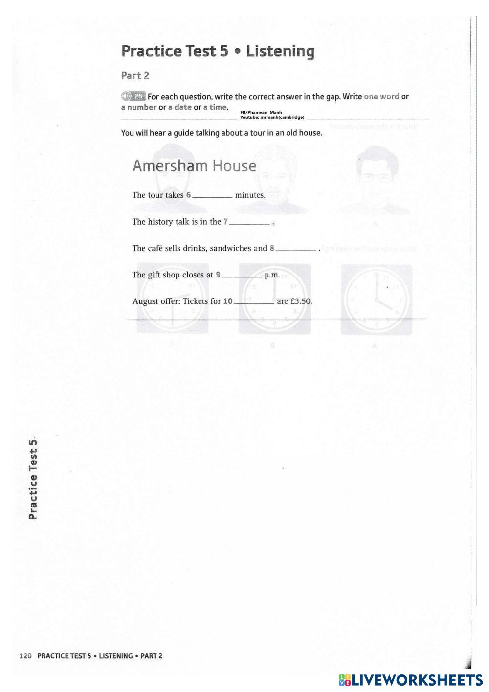 KOF_Listening_Test 05 | Live Worksheets