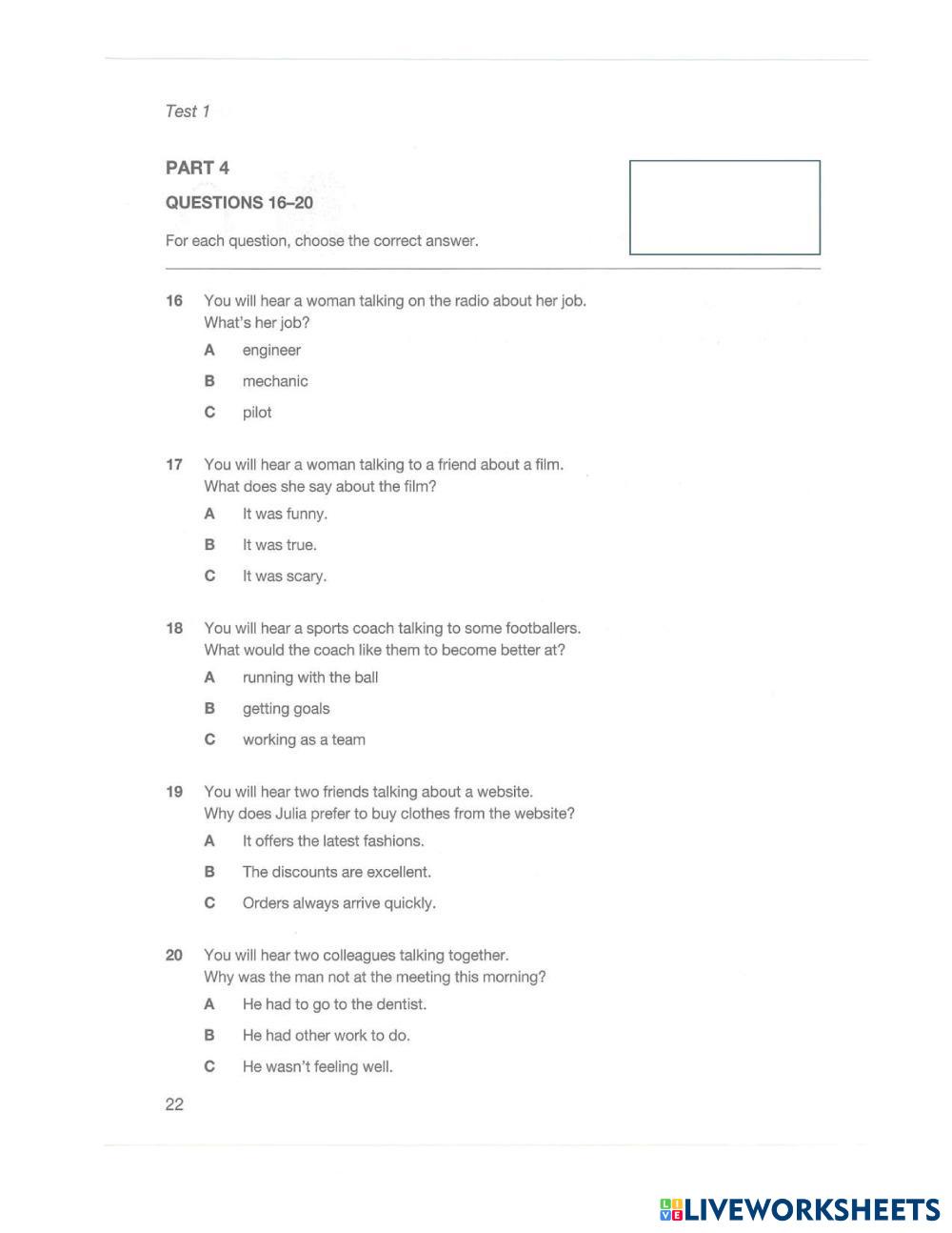 Cambridge A2 KE… | Free Interactive Worksheets | 7613000