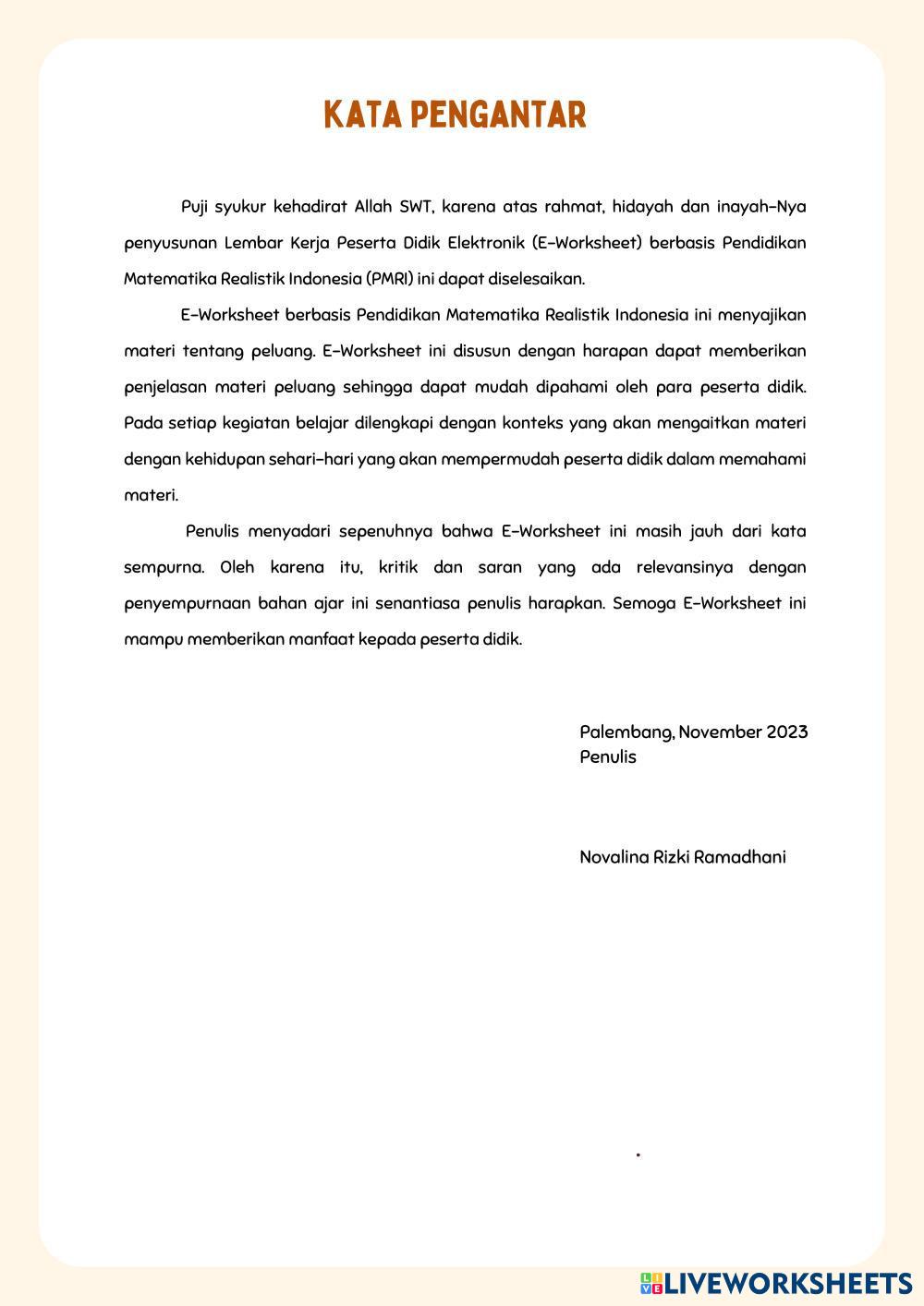 Novalina Rizki Ramadhani | Live Worksheets