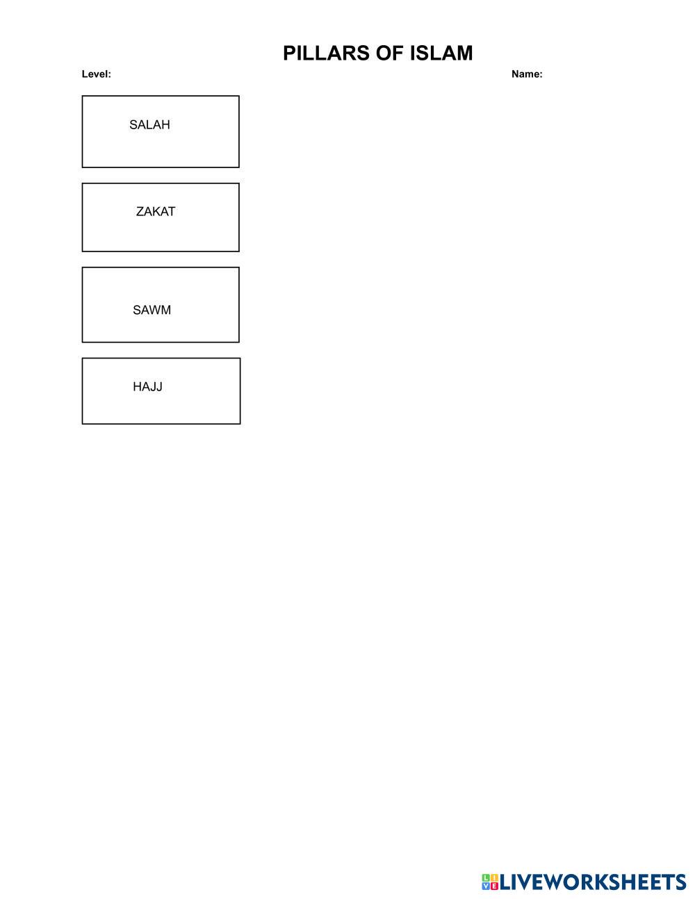 7614363 | pillars of islam | Shermeen khan