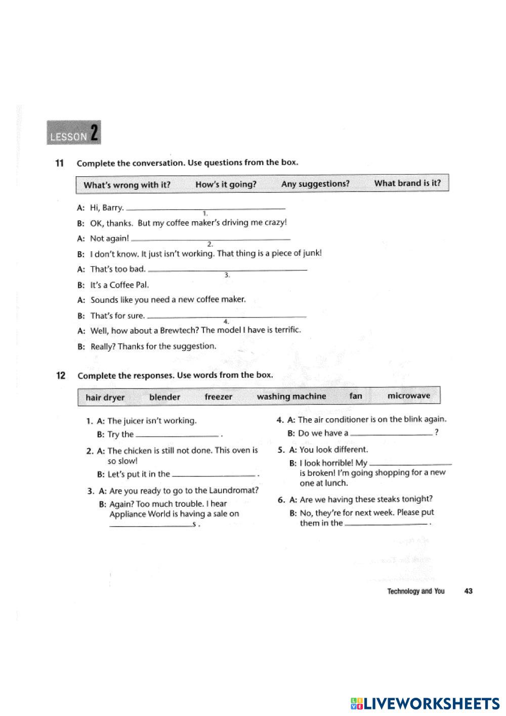 TN1 UNIT 5 LESS… | Free Interactive Worksheets | 7614451