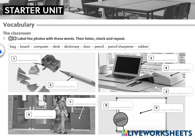 GTTW A1+ workbook starter unit page 4 | Live Worksheets