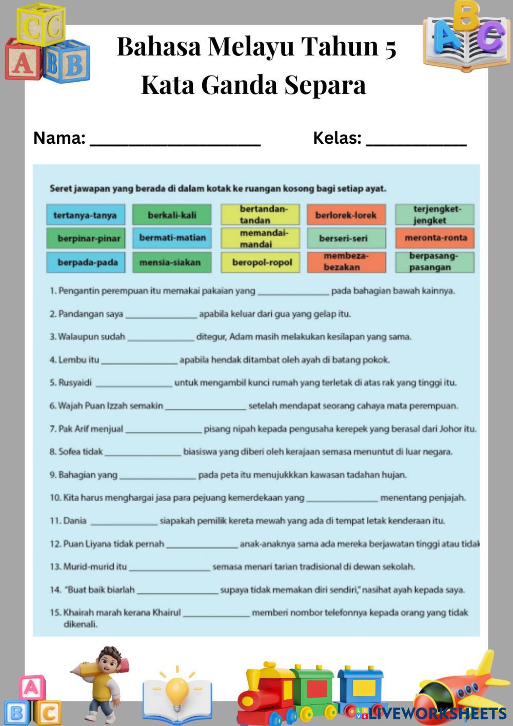 7617404 | KATA GANDA (JENIS SEPARA - TAHUN 5) | MUHAMAD