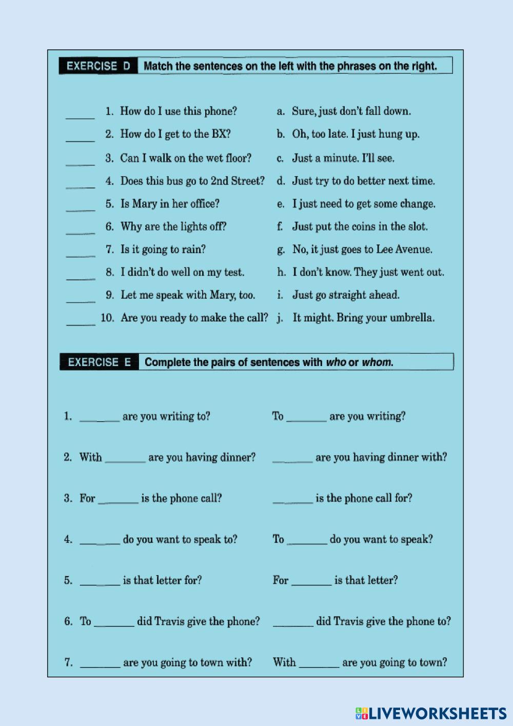 HOMEWORK ALC BOOK 8 LESSON 3 | Live Worksheets