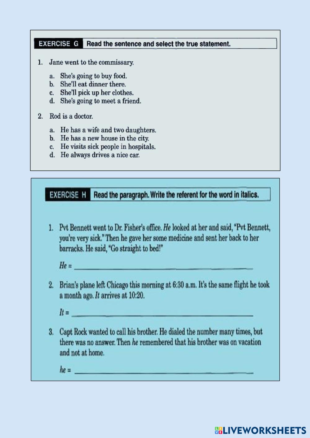 HOMEWORK ALC BOOK 8 LESSON 3 | Live Worksheets