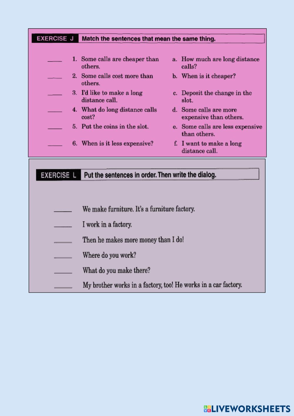 HOMEWORK ALC BOOK 8 LESSON 3 | Live Worksheets