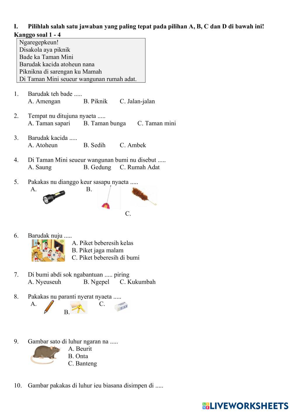 Basa Sunda | Live Worksheets