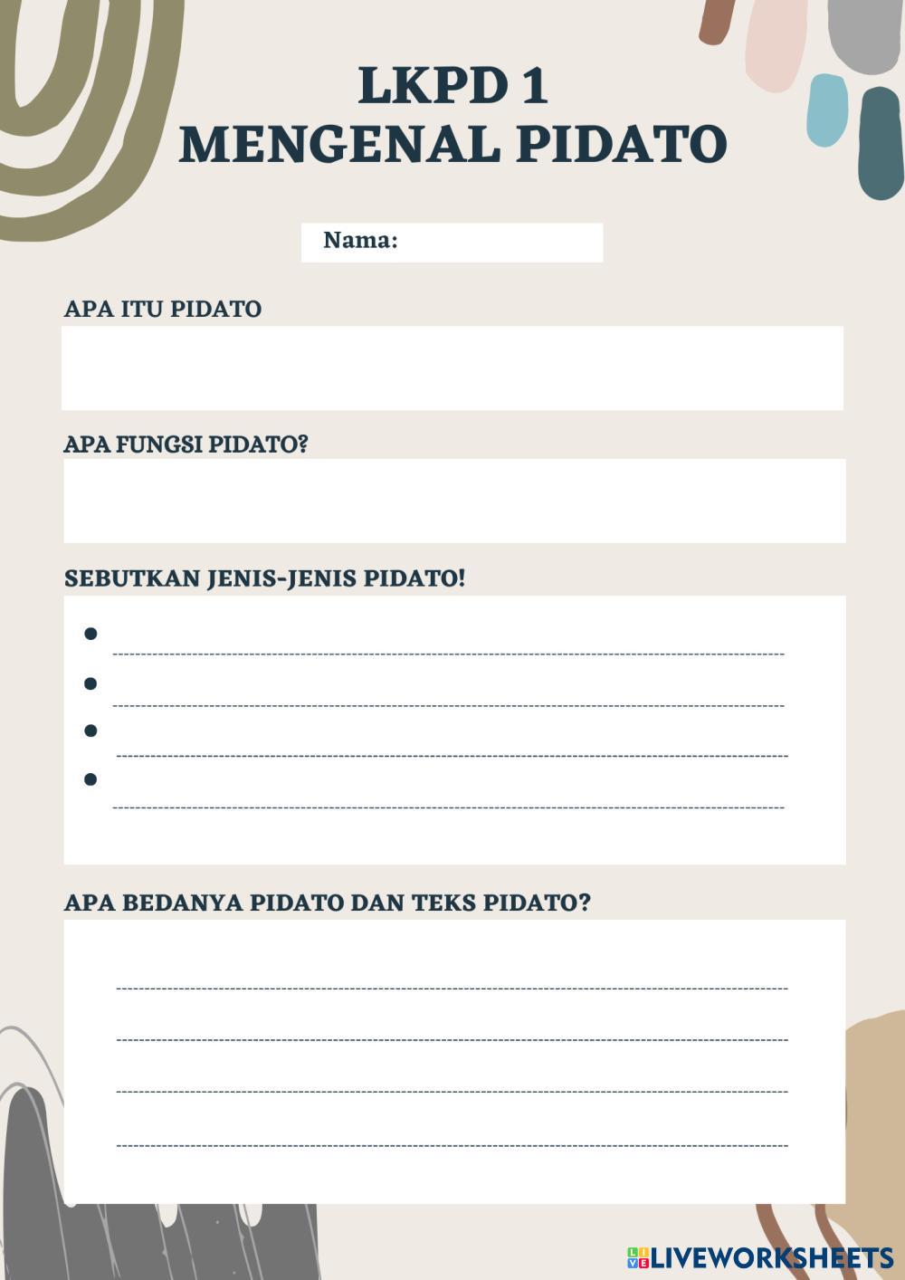 7621226 | LKPD 1 Mengenal Pidato | Putri Annida Qisti