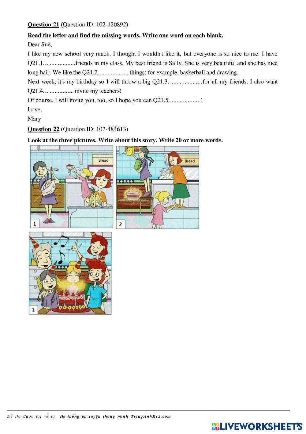 Cambridge Flyer… | Free Interactive Worksheets | 7622229