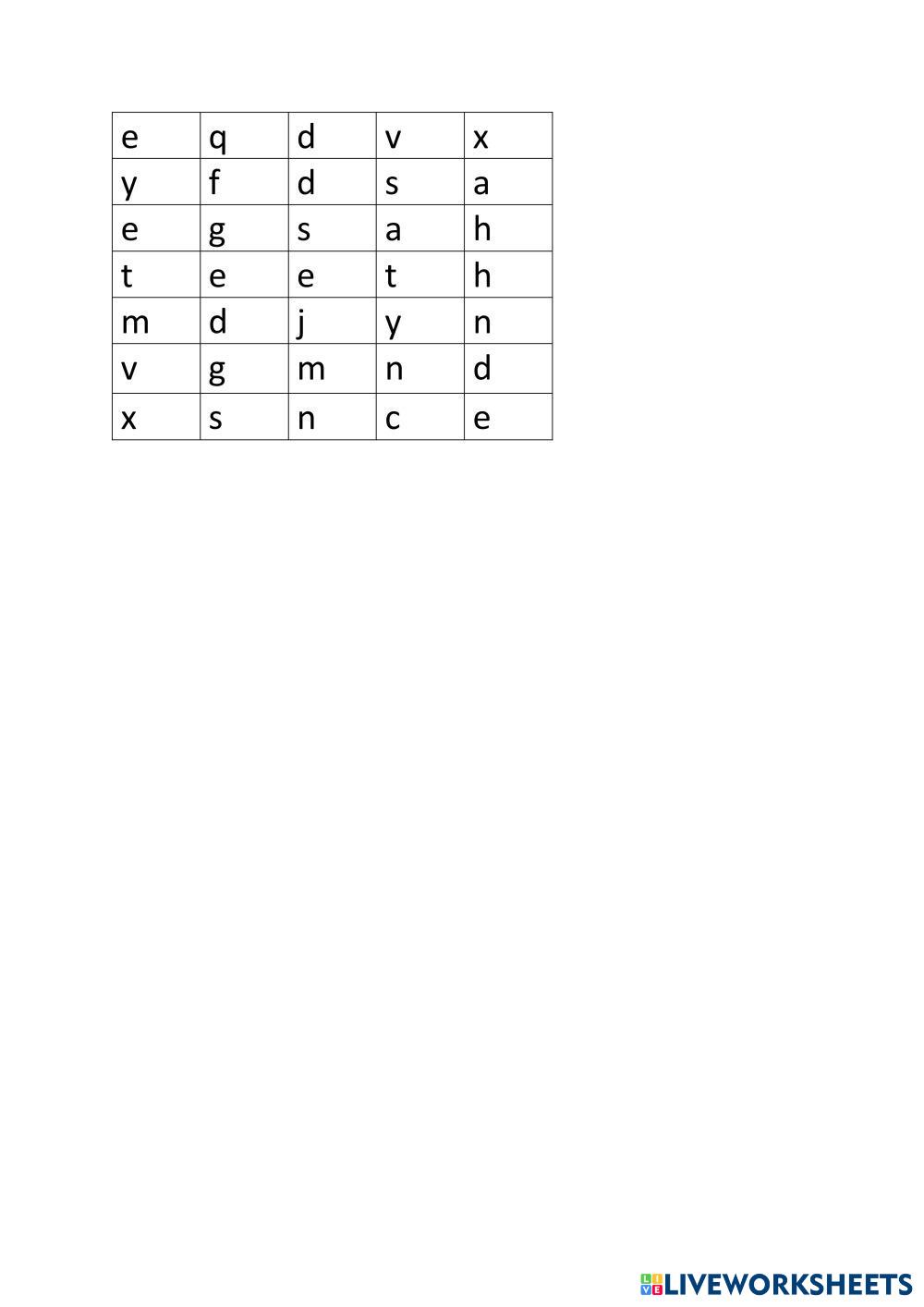 Find the words | Live Worksheets