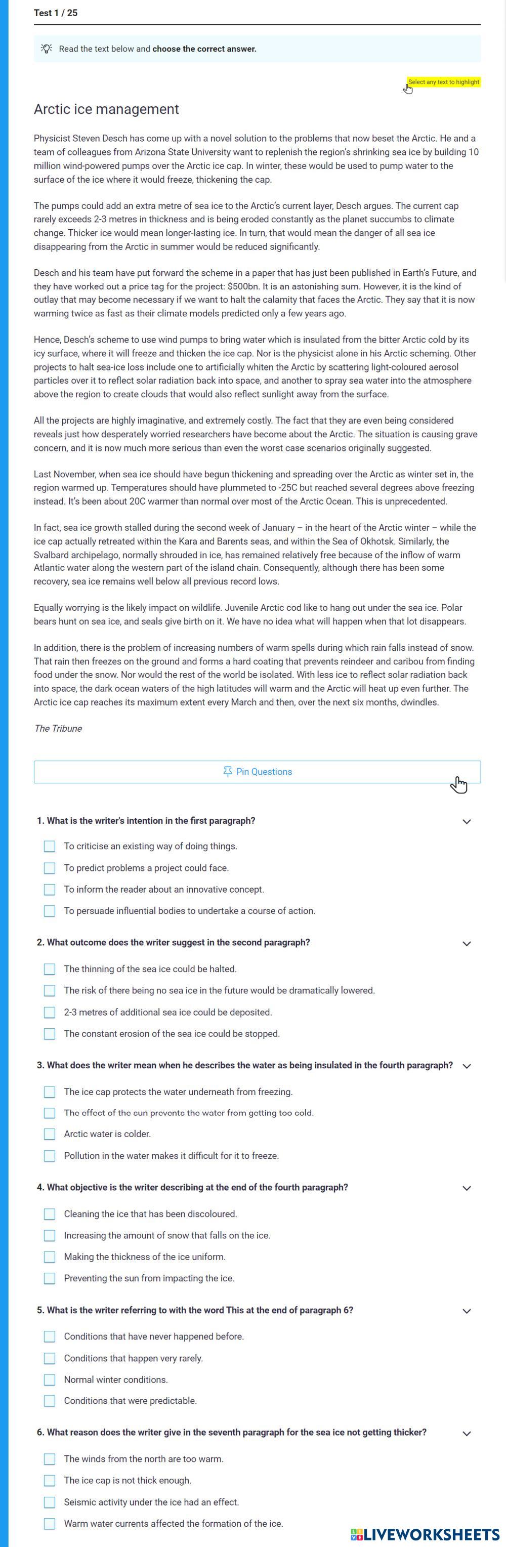 7623825 | FCE MOCK TEST: READING PART 5 | Rocendo Paredes