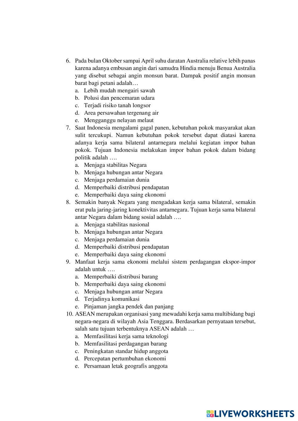 IPAS KELAS X SMK | Live Worksheets