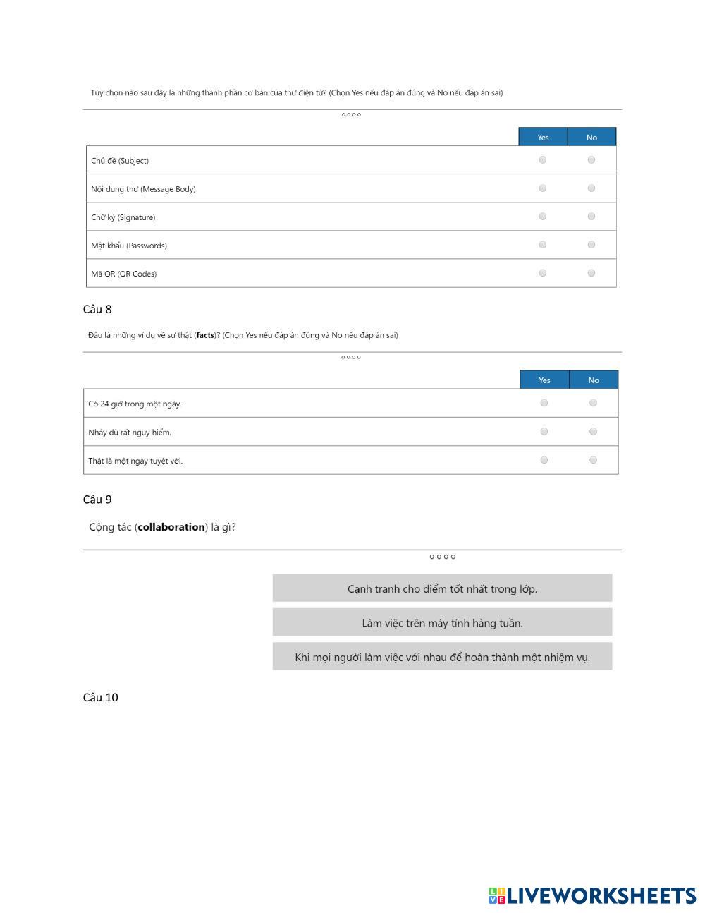 lan 2 | nguyenthiminhchau | Live Worksheets