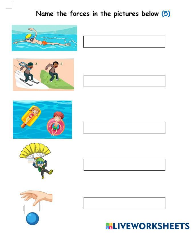 Types of Forces | Live Worksheets