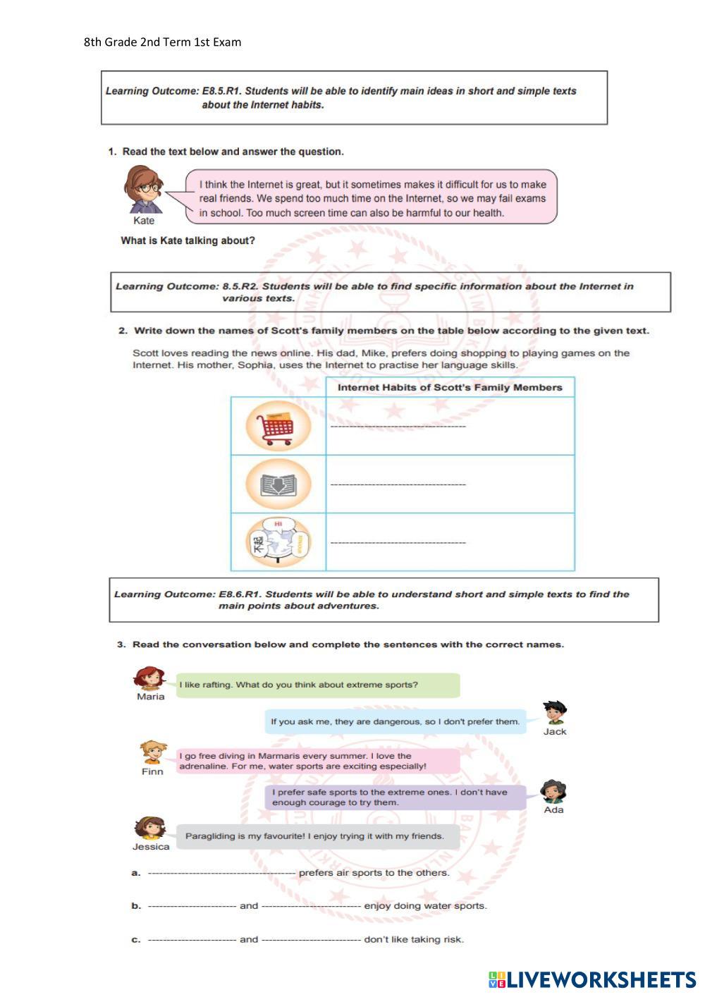 Meb 2. dönem 1. yazılı soruları 2024 7633630 | Berna