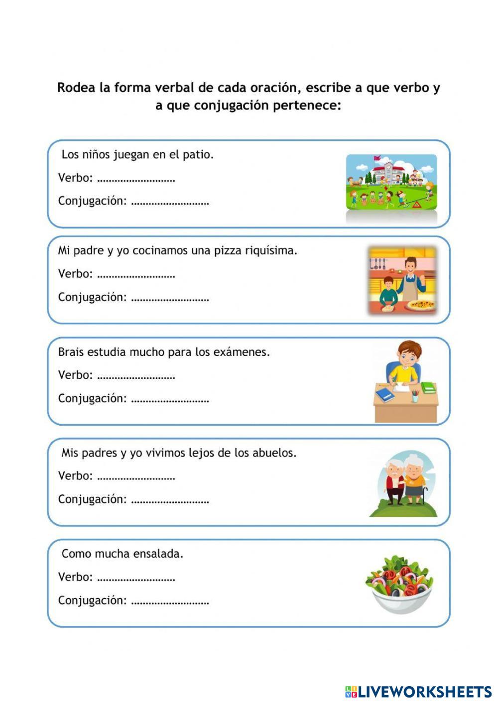 EL INFINITIVO D… | Free Interactive Worksheets | 7639737