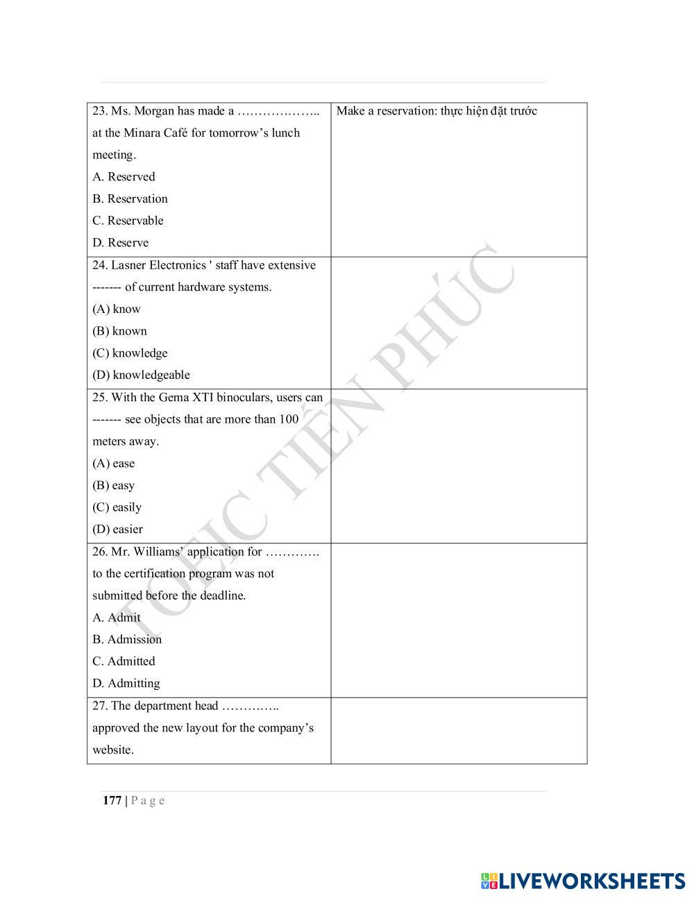 TOEIC- READING | Free Interactive Worksheets | 7640145