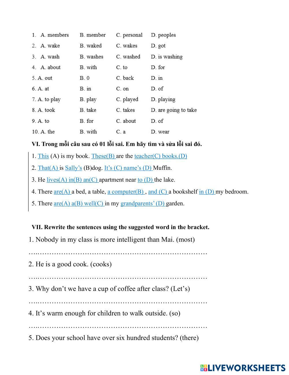CAM3 - Extra review | Live Worksheets