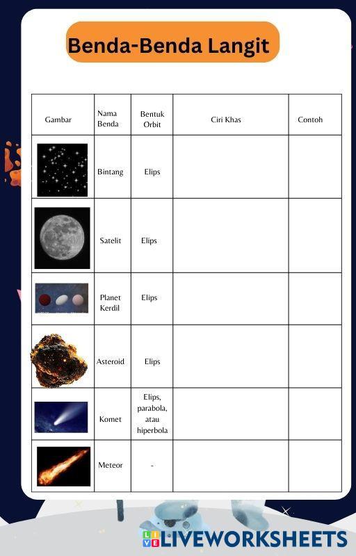 LKPD BENDA LANG… | Free Interactive Worksheets | 7641434