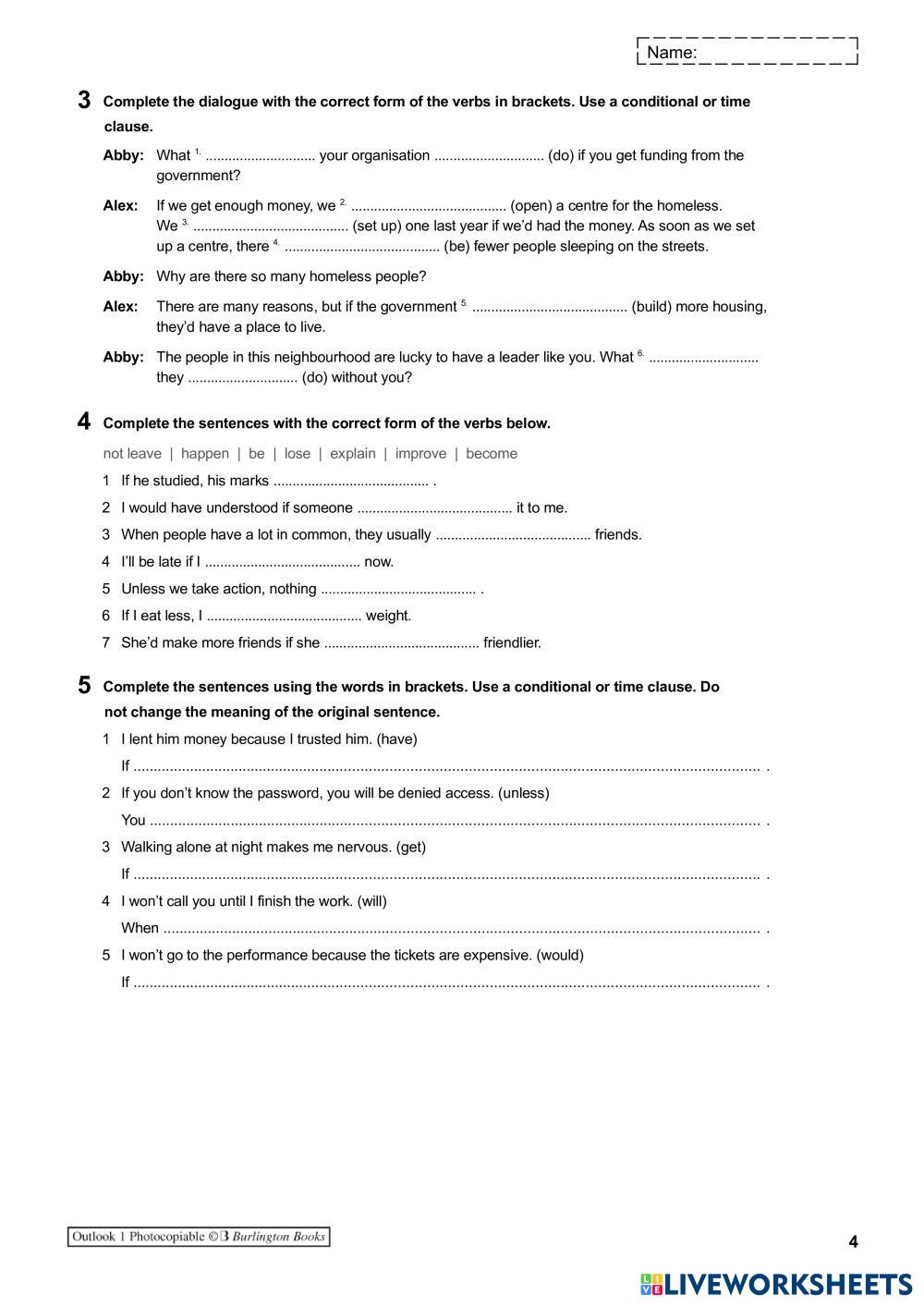 05 Conditionals | Live Worksheets