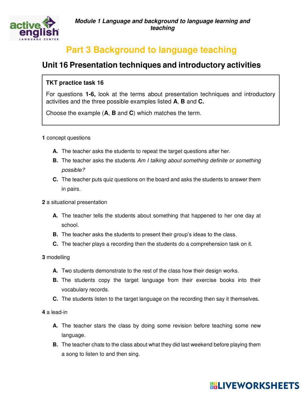 Unit 16 | Live Worksheets