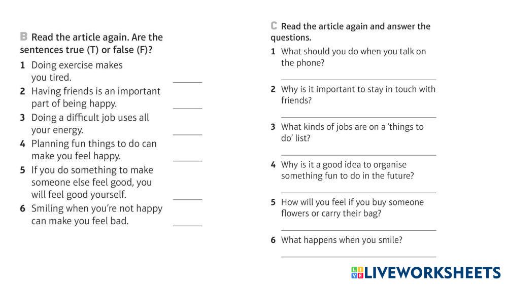 Speakout Pre intermediate Unit 1a WB | Live Worksheets