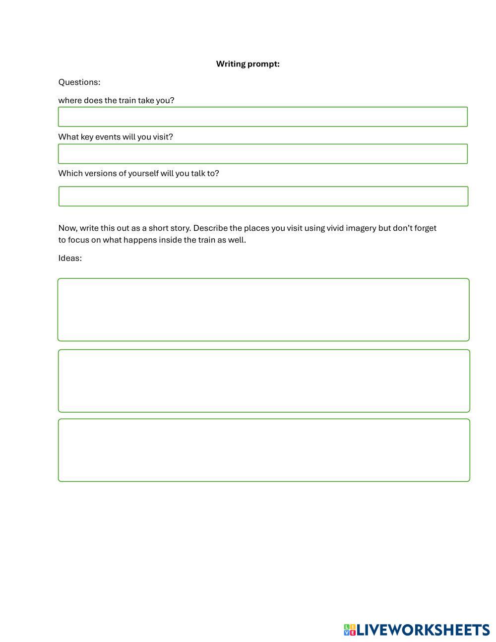 writting prompt | Live Worksheets