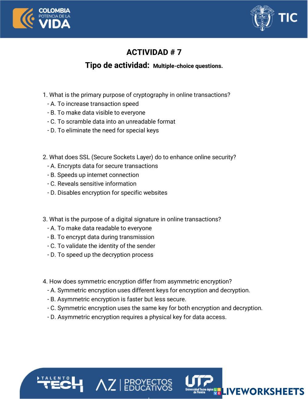 Multiple choice… | Free Interactive Worksheets | 7650202