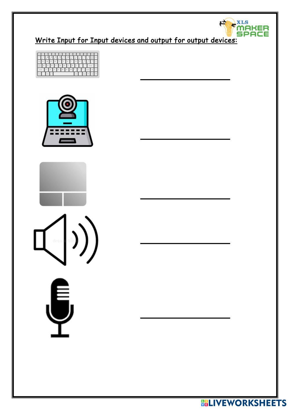 Keyboard and I/O | Live Worksheets