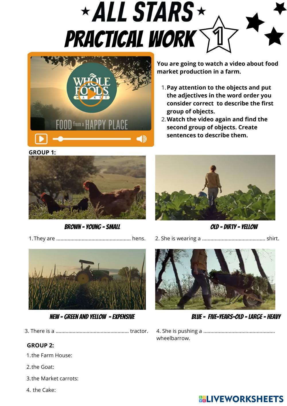 PRACTICAL WORK 1 7656168 | ALL STARS ESL | Live