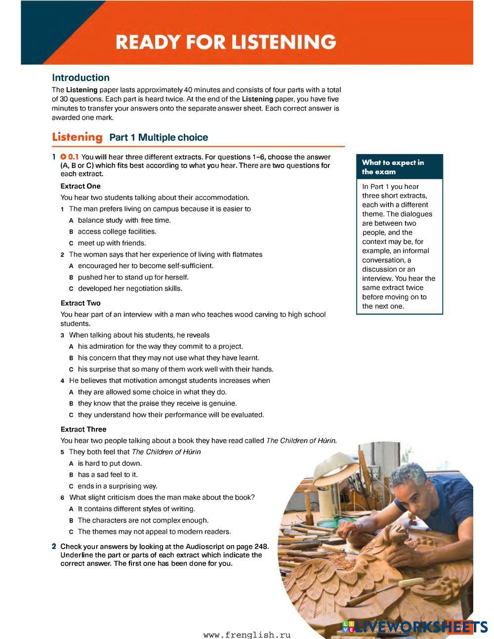 Listening test | Live Worksheets