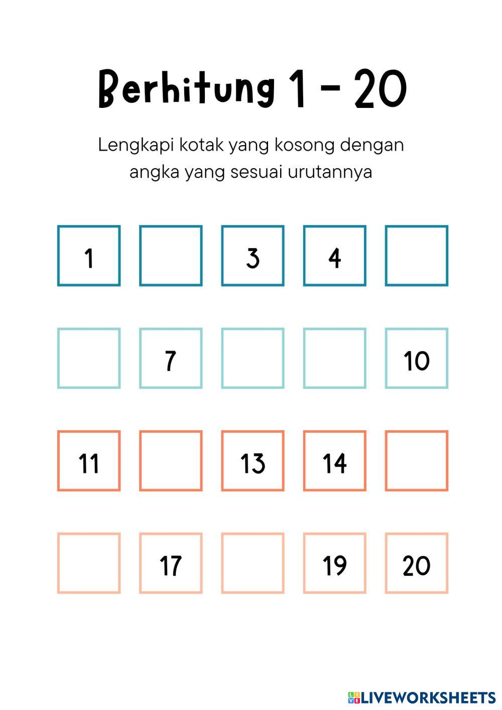 Berhitung | Live Worksheets