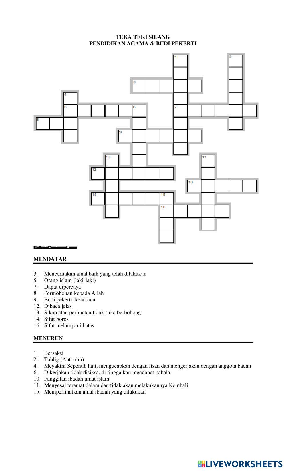 TTS PABP | Live Worksheets