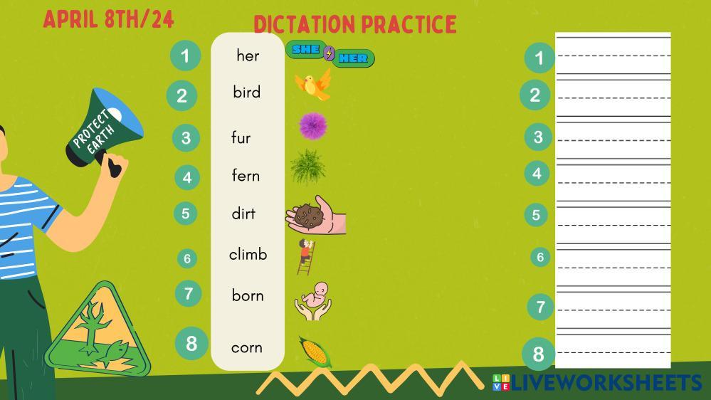 DICTATION | Live Worksheets