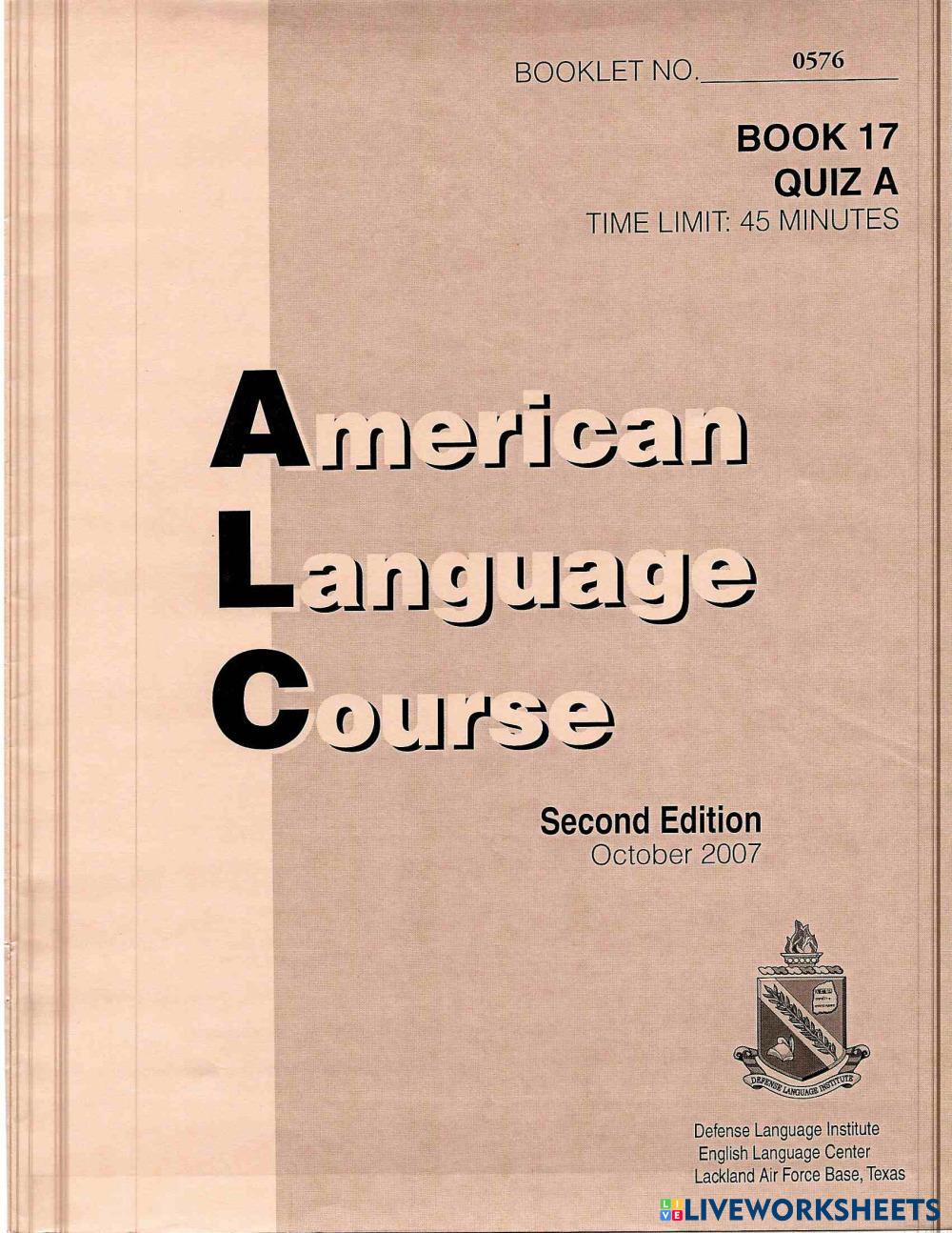 ALC BOOK 17 | Free Interactive Worksheets | 7662556