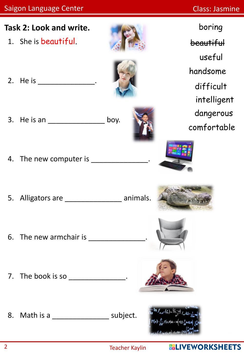 Jasmine 20/04 | Free Interactive Worksheets | 7663386