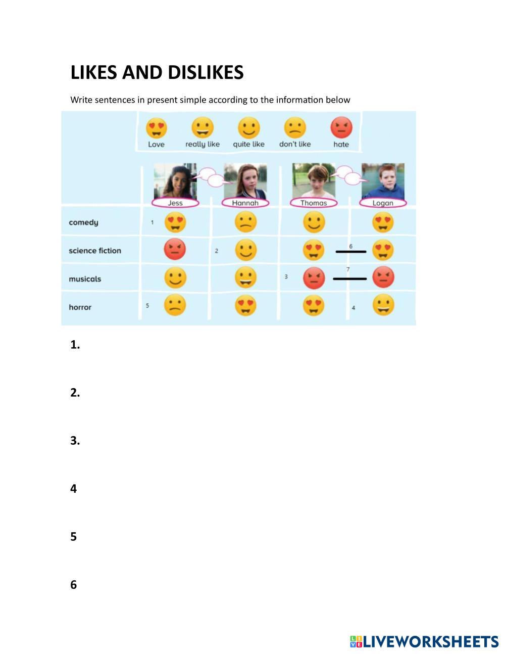 WRITING LIKES A… | Free Interactive Worksheets | 7663821