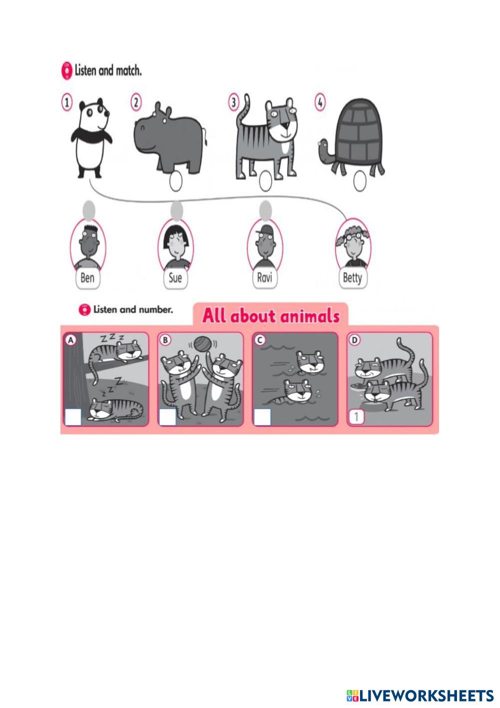 English handout animals | Live Worksheets