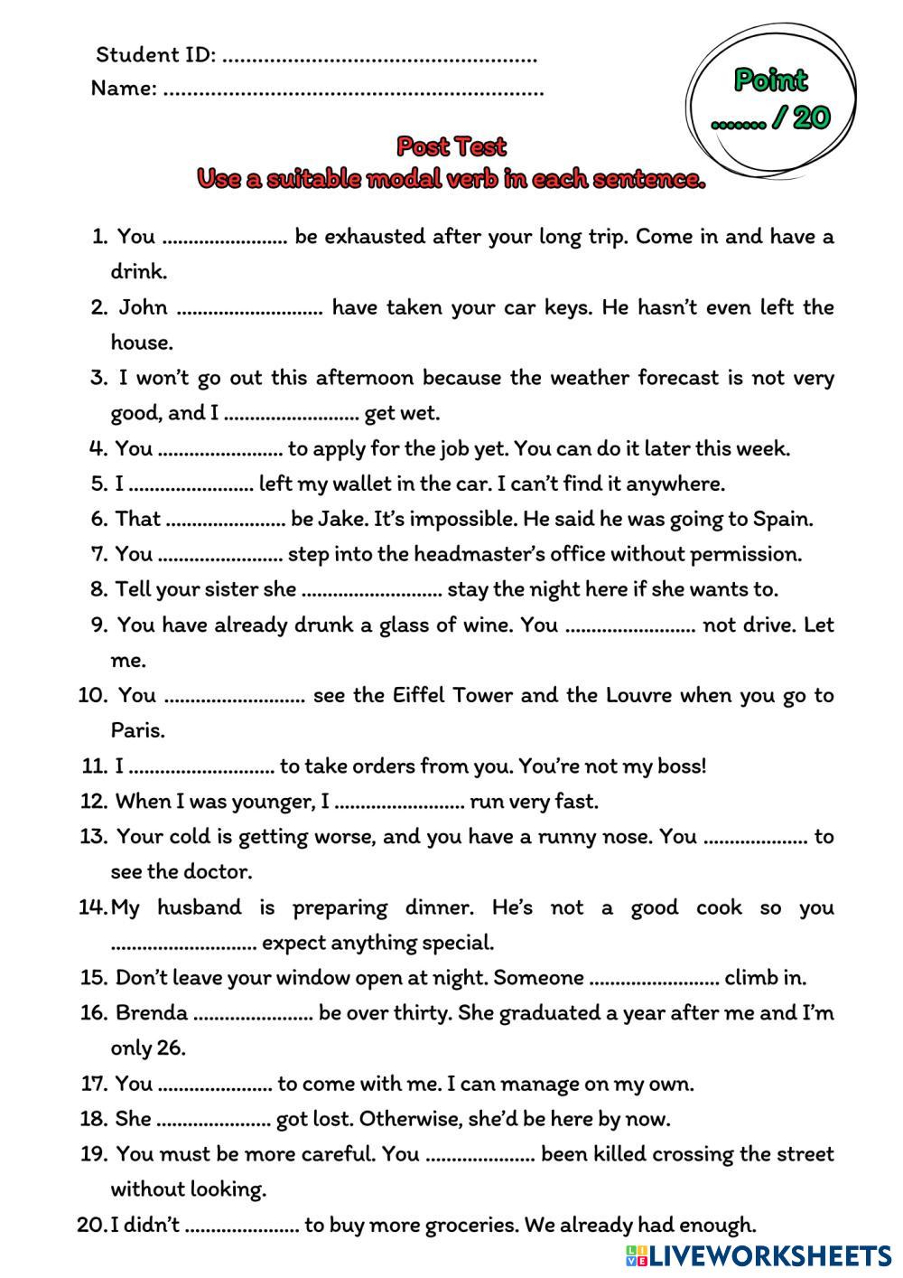 Use a suitable … | Free Interactive Worksheets | 7667191