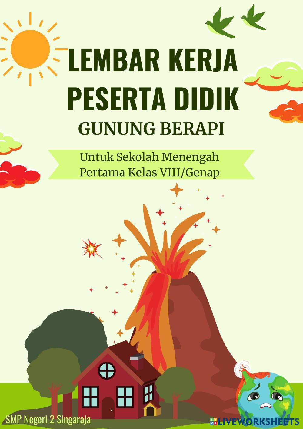 GUNUNG BERAPI | Free Interactive Worksheets | 7670044